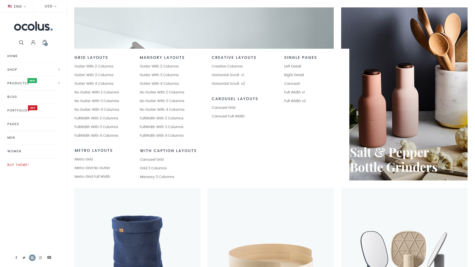 Ocolus - Creative & Modern Multi-Purpose eCommerce PSD Template by District_11